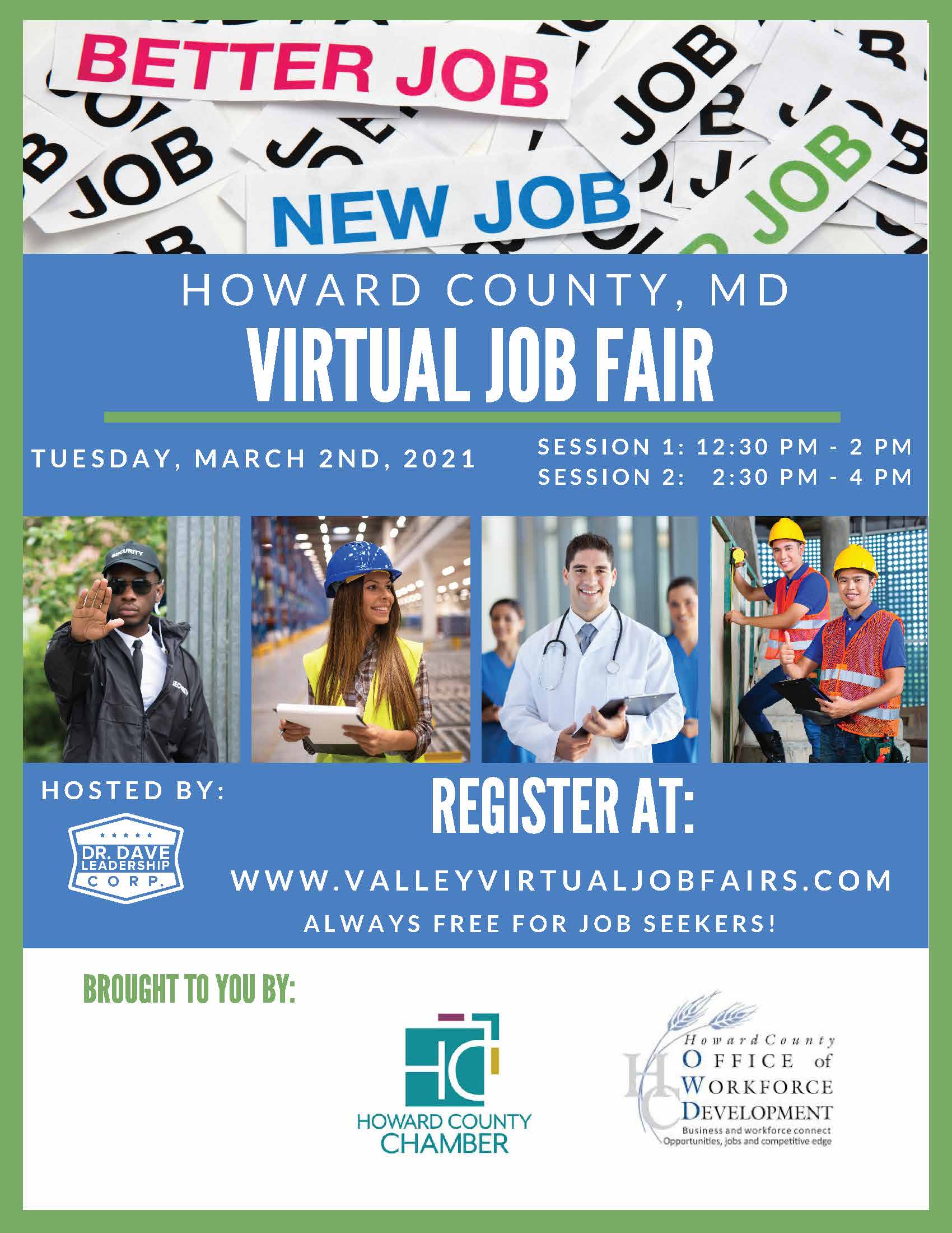Howard County, MD Virtual Job Fair March 2, 2021 | Howard County